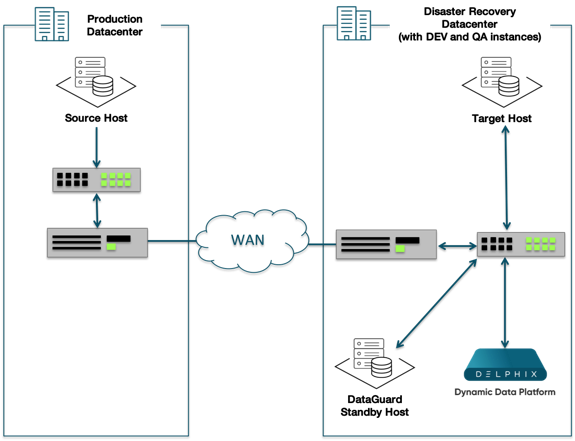 Optimal network architecture for the Delphix engine