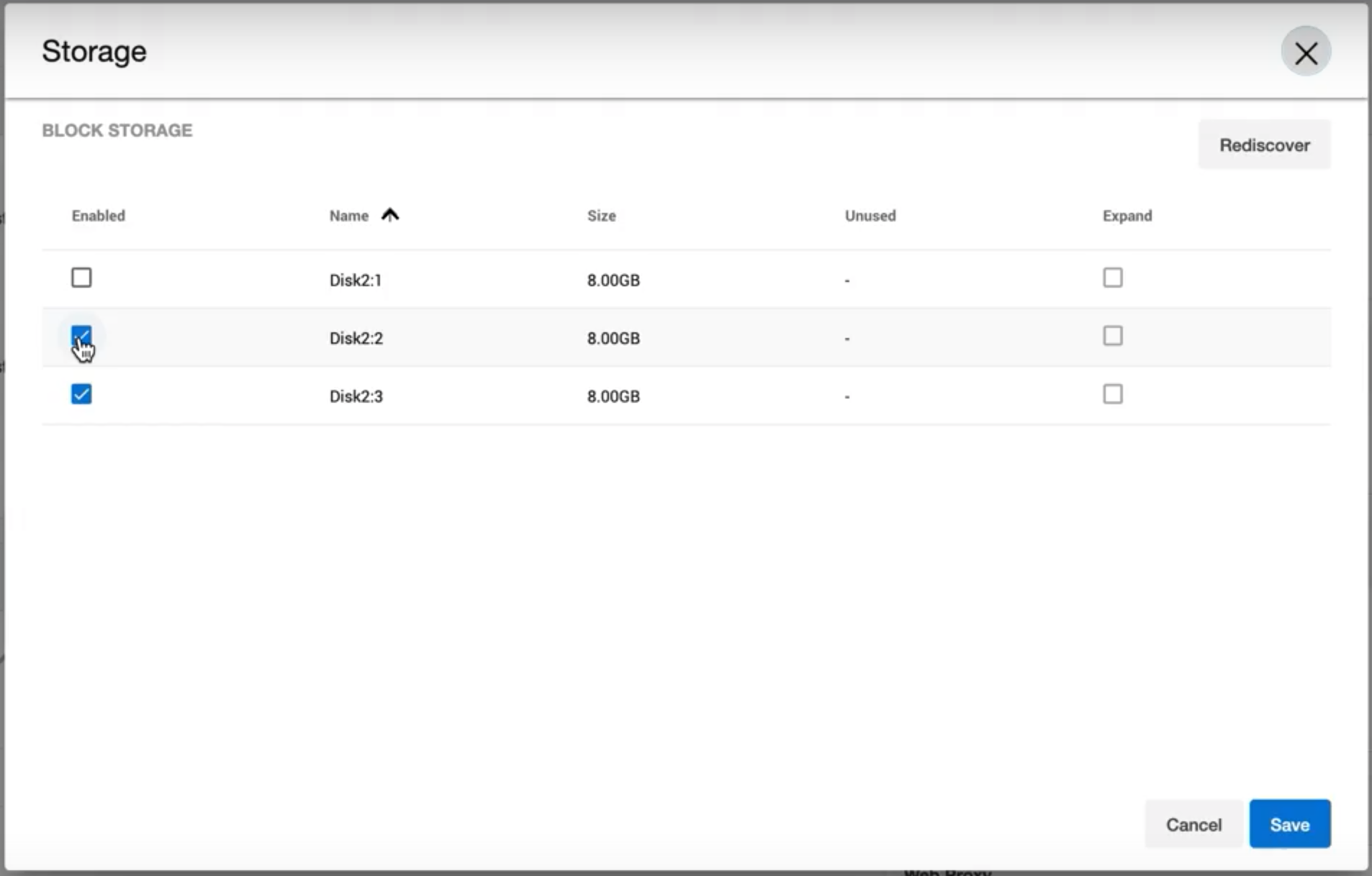 Adding, expanding, and removing storage devices