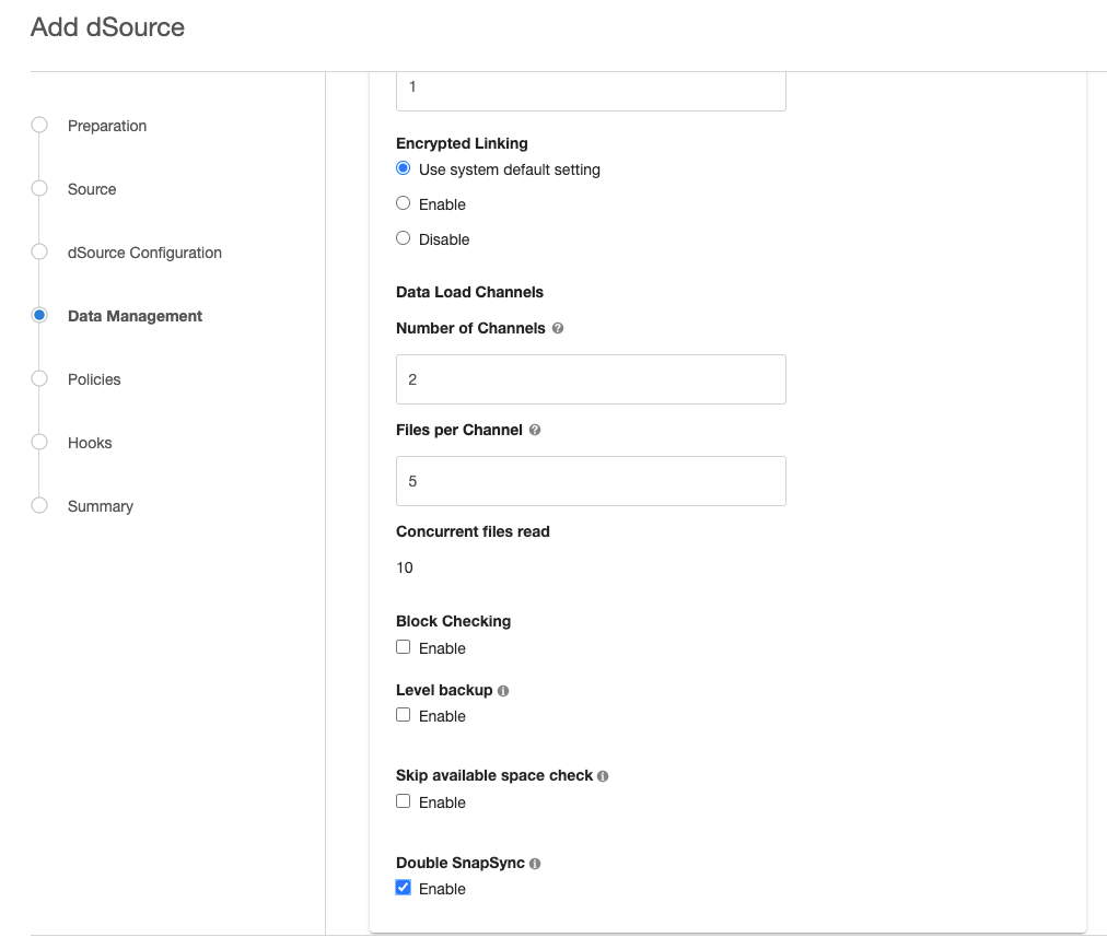 Using the DoubleSync option for Oracle SnapSync