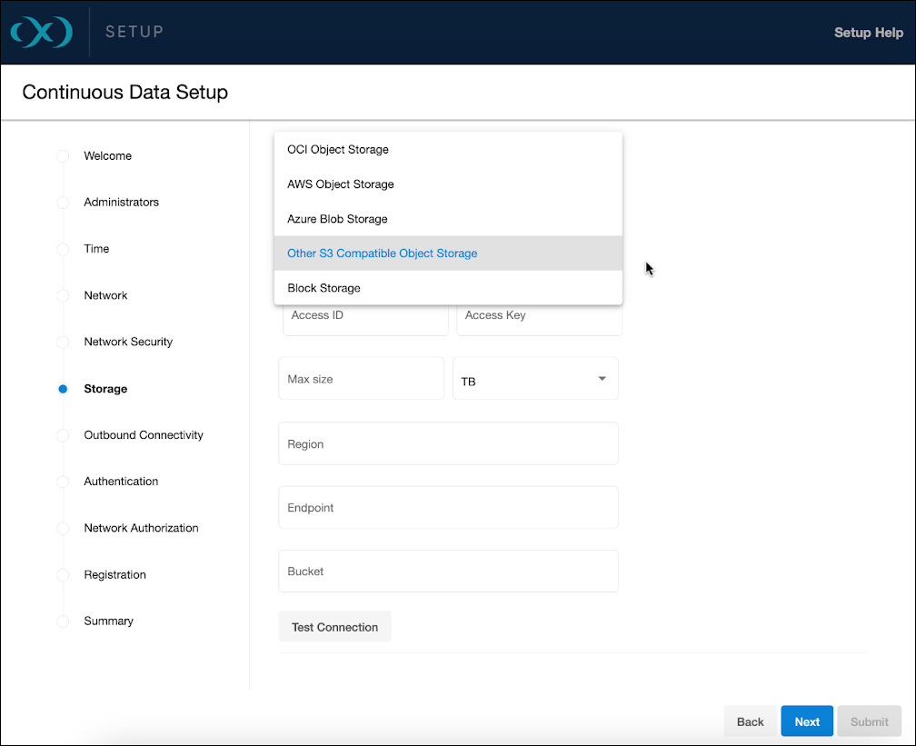 Other S3 Compatible Object Storage Setup