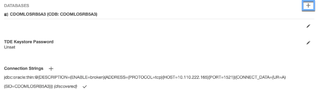 Adding a database to an Oracle environment