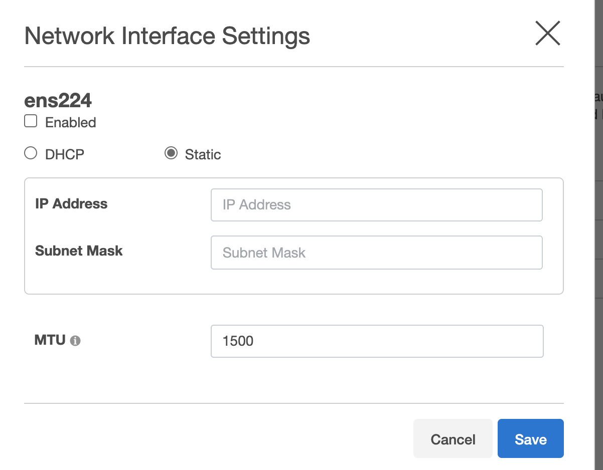 Configuring a second network interface