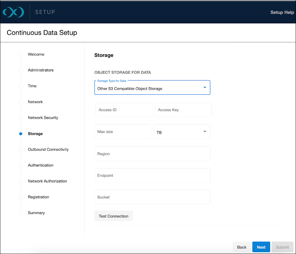 Other S3 compatible object storage setup